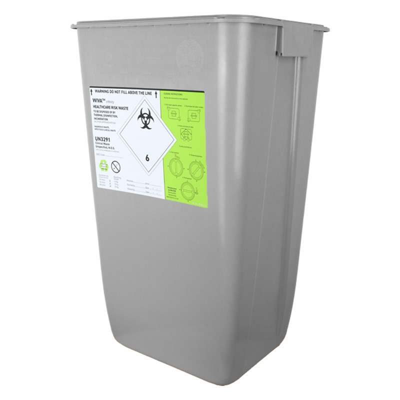 Daniels WIVA Infinity Grey 60L Waste Bin - LabWorld.co.uk